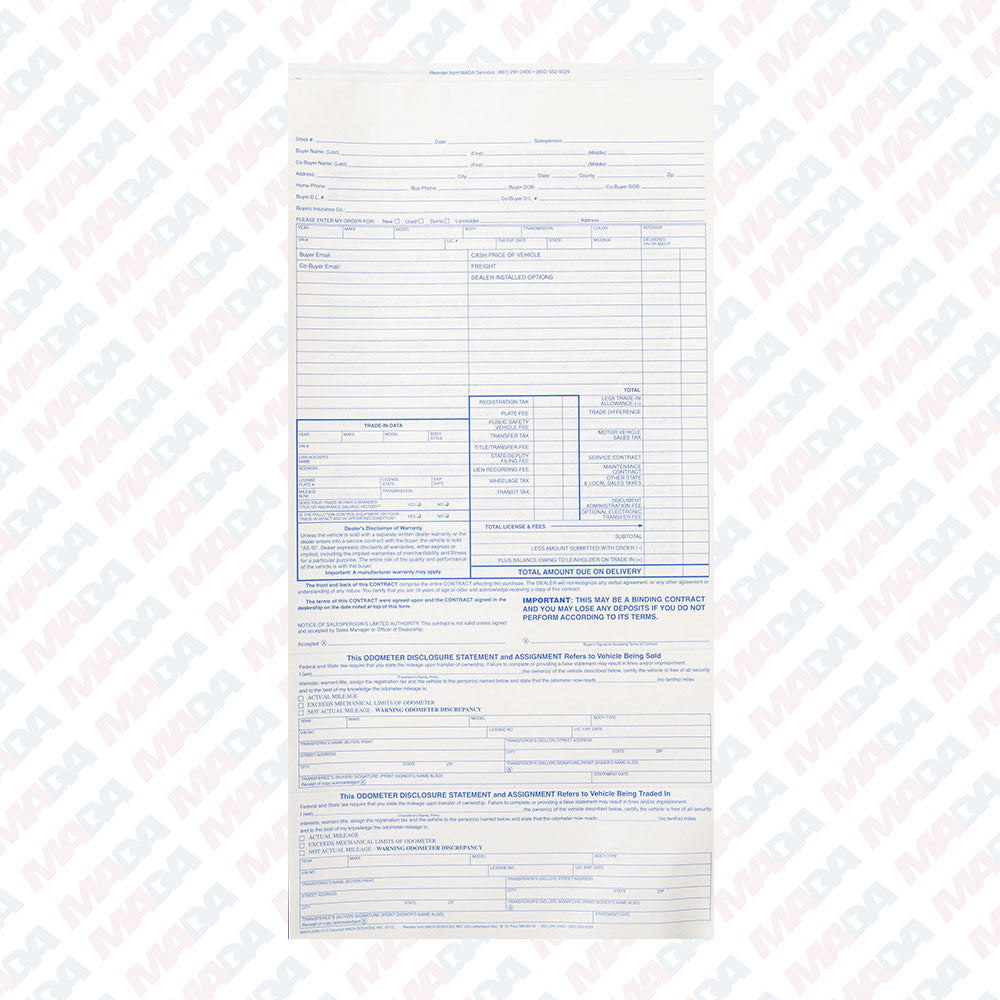 Long Form Purchase Contract – Shop MADA
